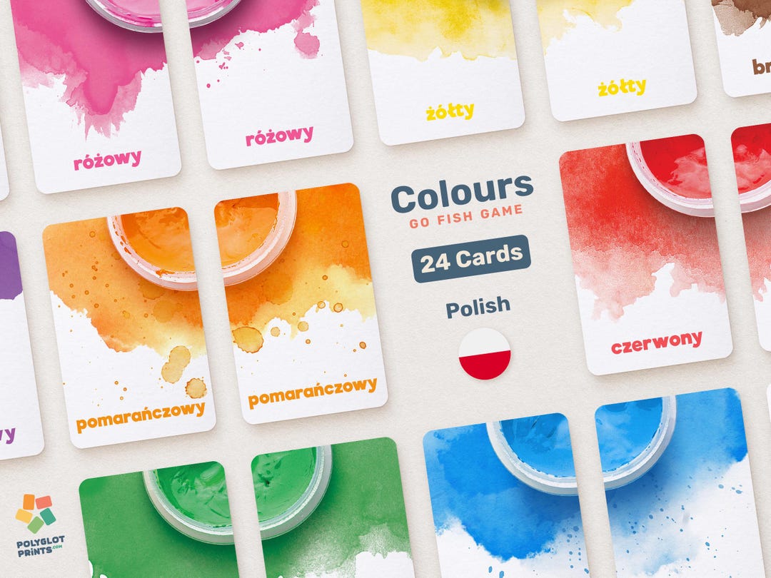 Polish Colors Game | Kids' Card Activity | Homeschool Educational ...