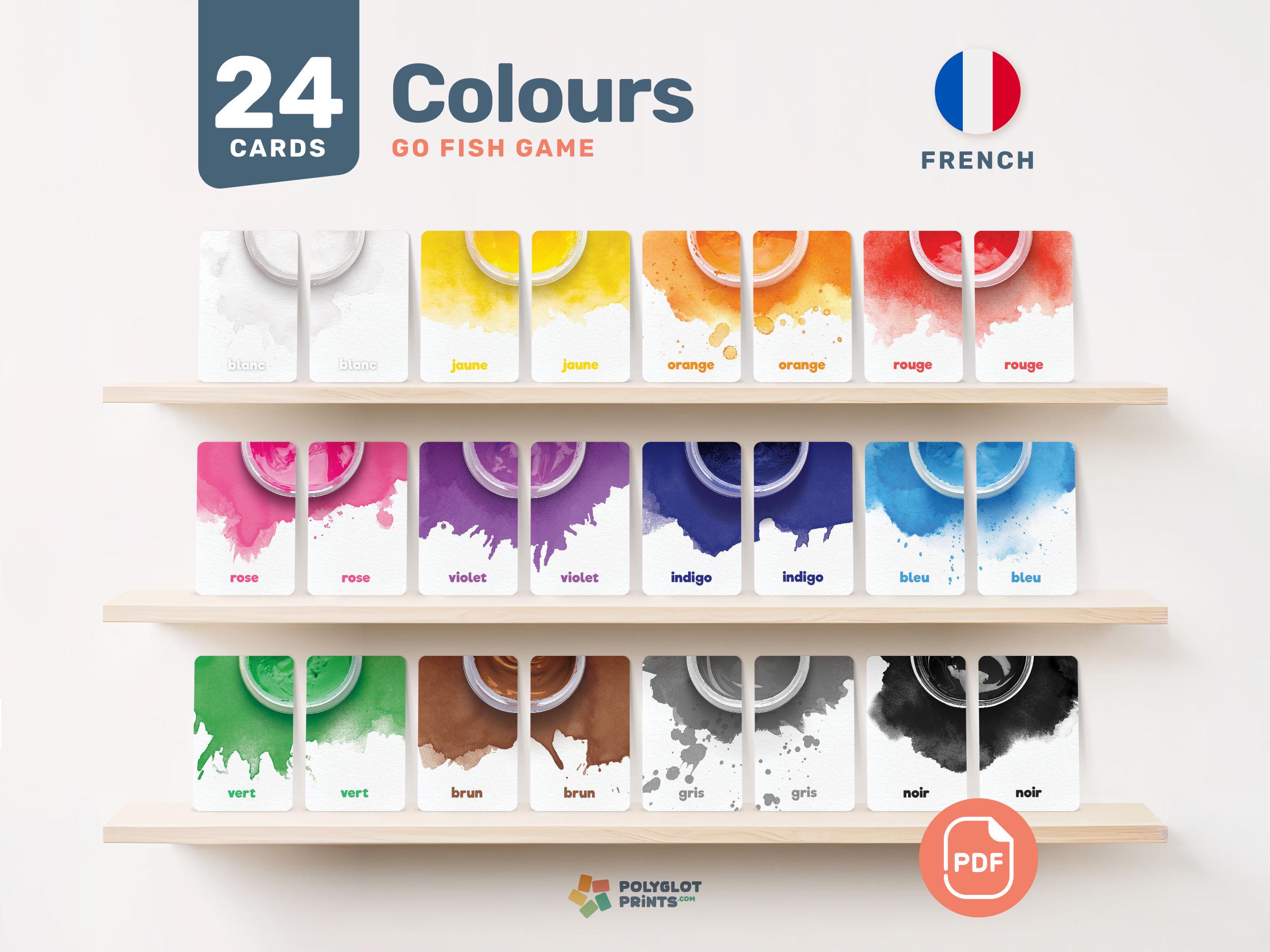 Learn Colors in French Game | Kids' Card Activity | Homeschool ...