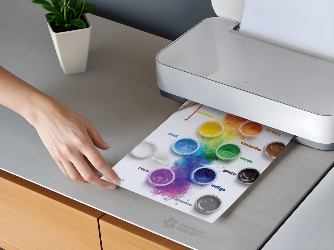 Portuguese Vibrant Colors Posters for Kids Classroom Decor Playroom ...