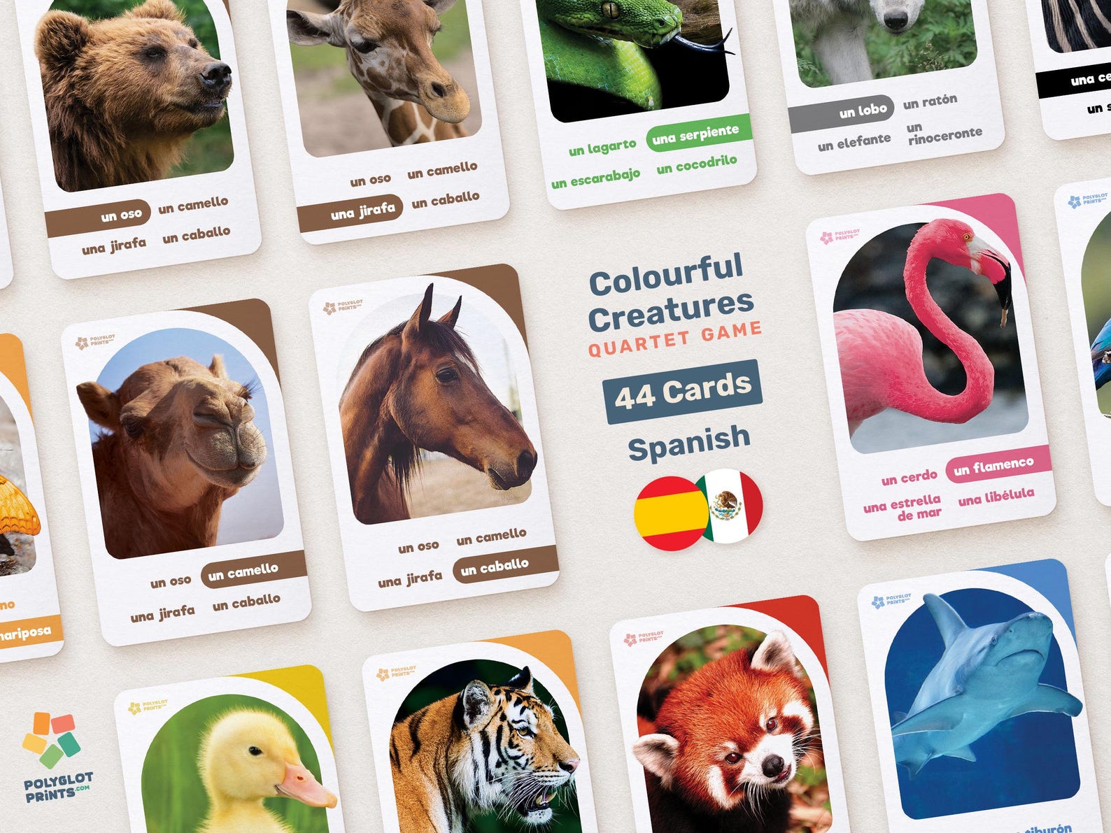 Spanish Animals Card Game | A1 Spanish Learning Game | Printable ...