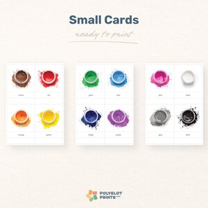 Montessori Color Flashcards for Kids - Printable Homeschool Resource ...