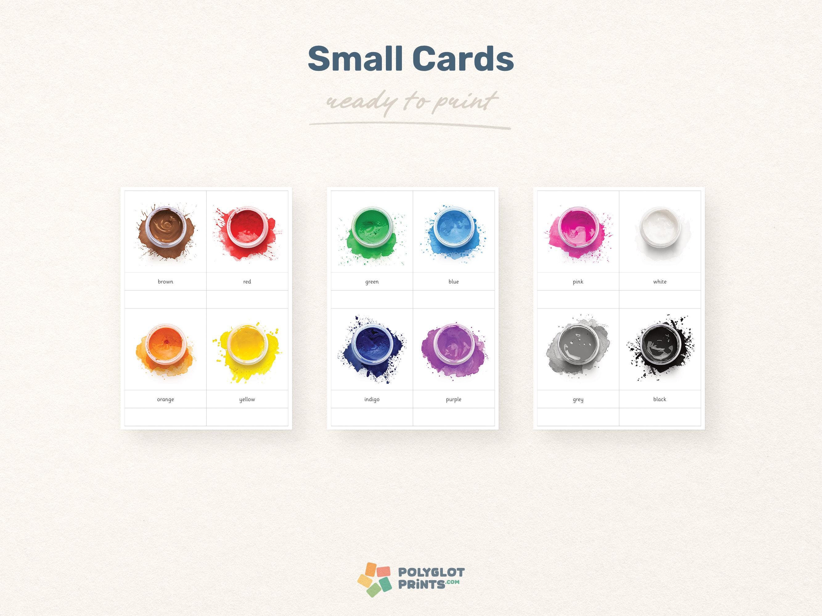Montessori Color Flashcards for Kids - Printable Homeschool Resource ...