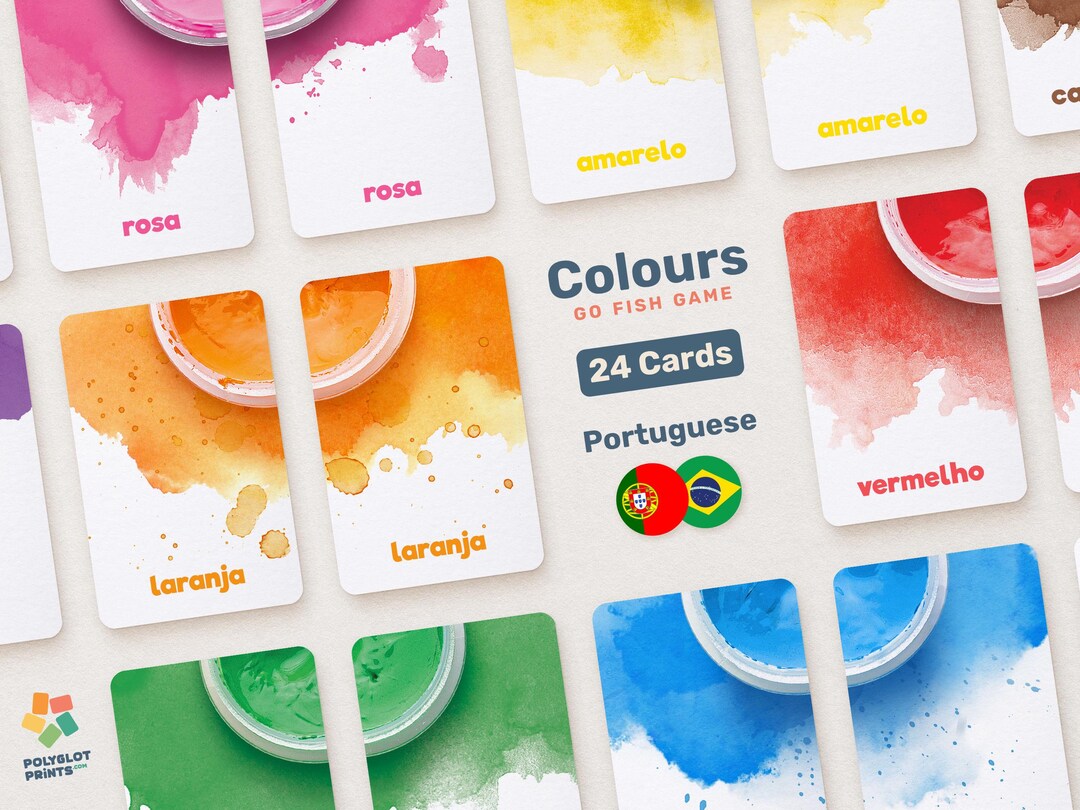 Engaging Portuguese Colors Game | Kid-friendly Flashcards | Homeschool ...
