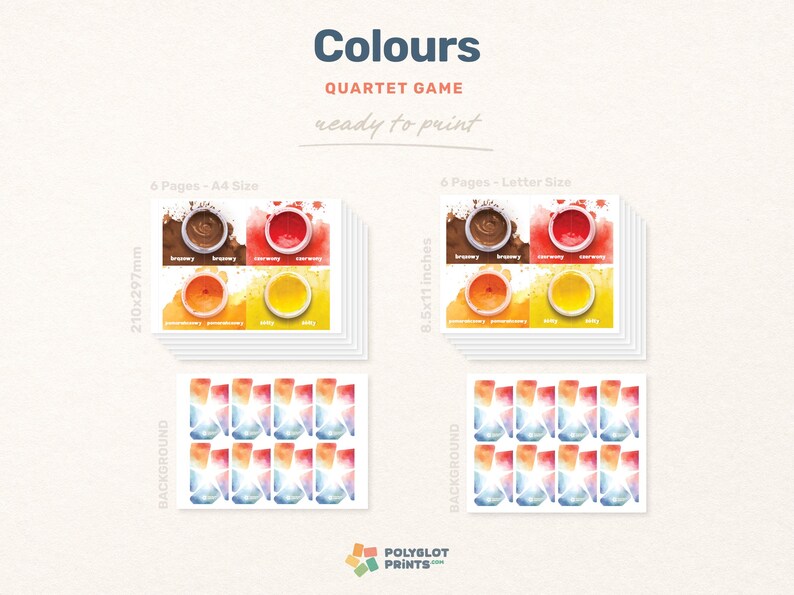 Polish Colors Game | Kids' Card Activity | Homeschool Educational ...