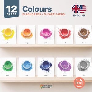 Montessori Color Flashcards for Kids - Printable Homeschool Resource ...