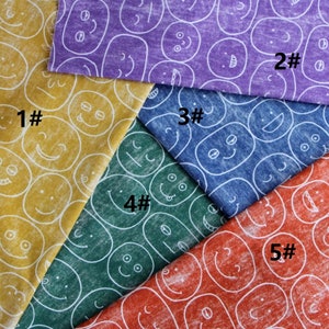 Cotton Fabric, Emoji, Emote, Emotion, Cartoon Potato, Various, Fashion ...