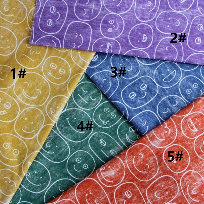 Cotton Fabric, Emoji, Emote, Emotion, Cartoon Potato, Various, Fashion ...