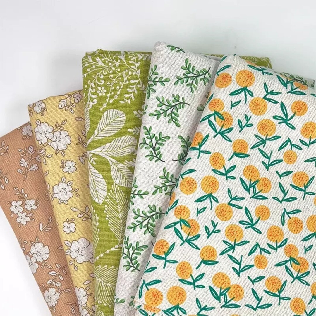 Cotton Linen Blended Fabric, Sewing, DIY, Vintage Style, Floral Print ...