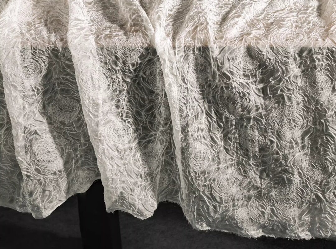 3D Design, Dacron, Rose, Tencel Blend Yarn, Organza Fabric, Yarn, White ...