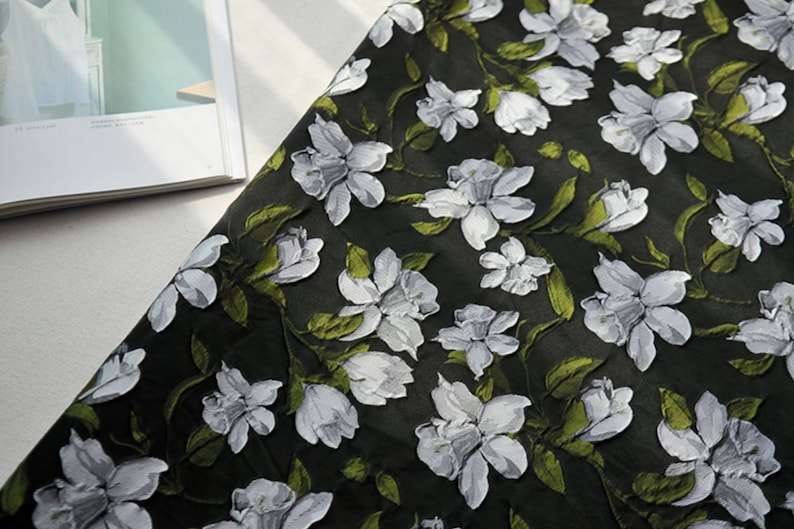 3D Emboss Dacron Fabric, Relief, Polyester Fibre, Sewing, DIY, Vintage ...