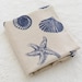 Cotton Linen Blended Fabric, Shell, Conch, Starfish, Sea Star, Sea ...