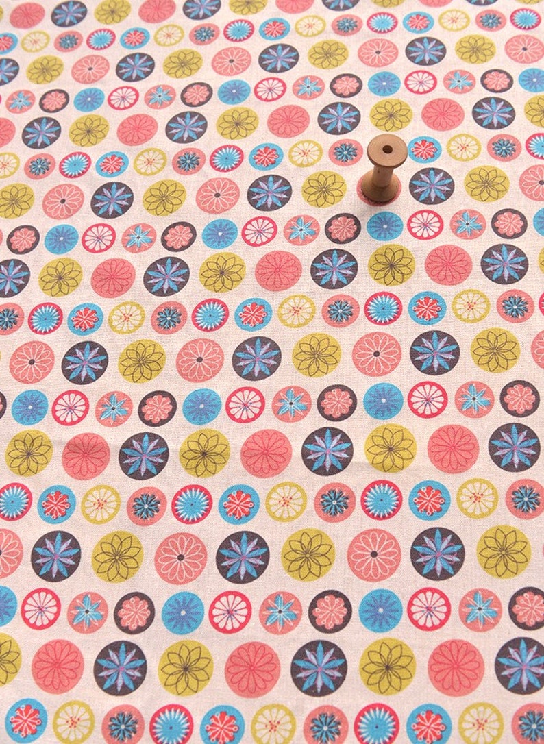 Cotton Linen Blend Fabric, Sewing, DIY, Vintage Style, Craft, Flower ...