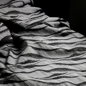 Dacron Fabric, Vintage Style, Zebra Print, Fashion Design, Black and ...