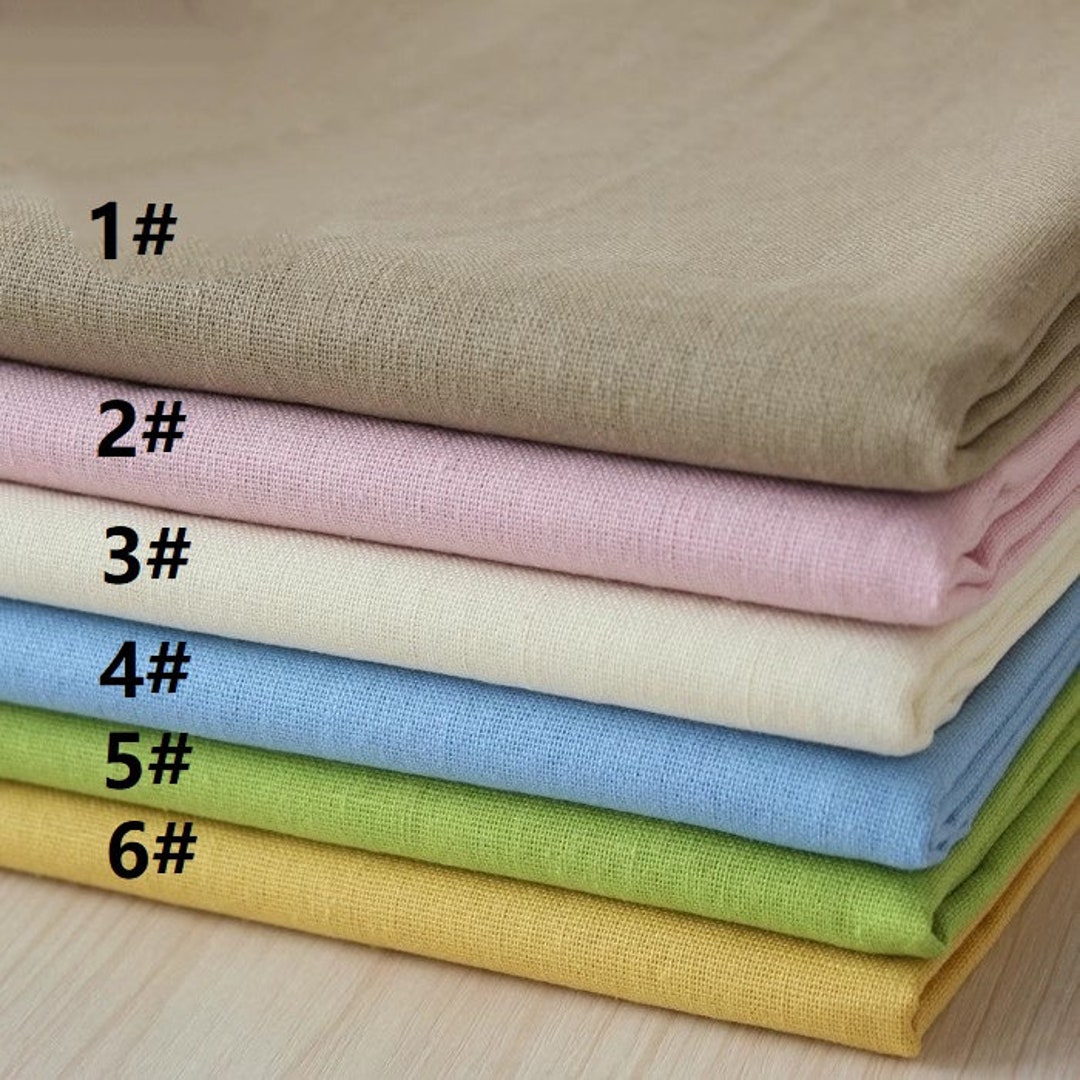 Linen Fabric, Plain Color, Multi-color, Vintage Style, Sewing, DIY, A ...