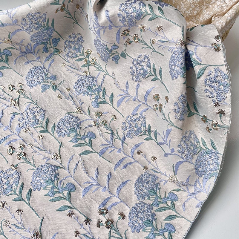 Dacron Fabric, Polyester Fibre, Sewing, DIY, Vintage Style, Hydrangea ...