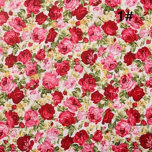Cotton Fabric, Vintage Style, Fashion Design, Textile Printing, Rose ...