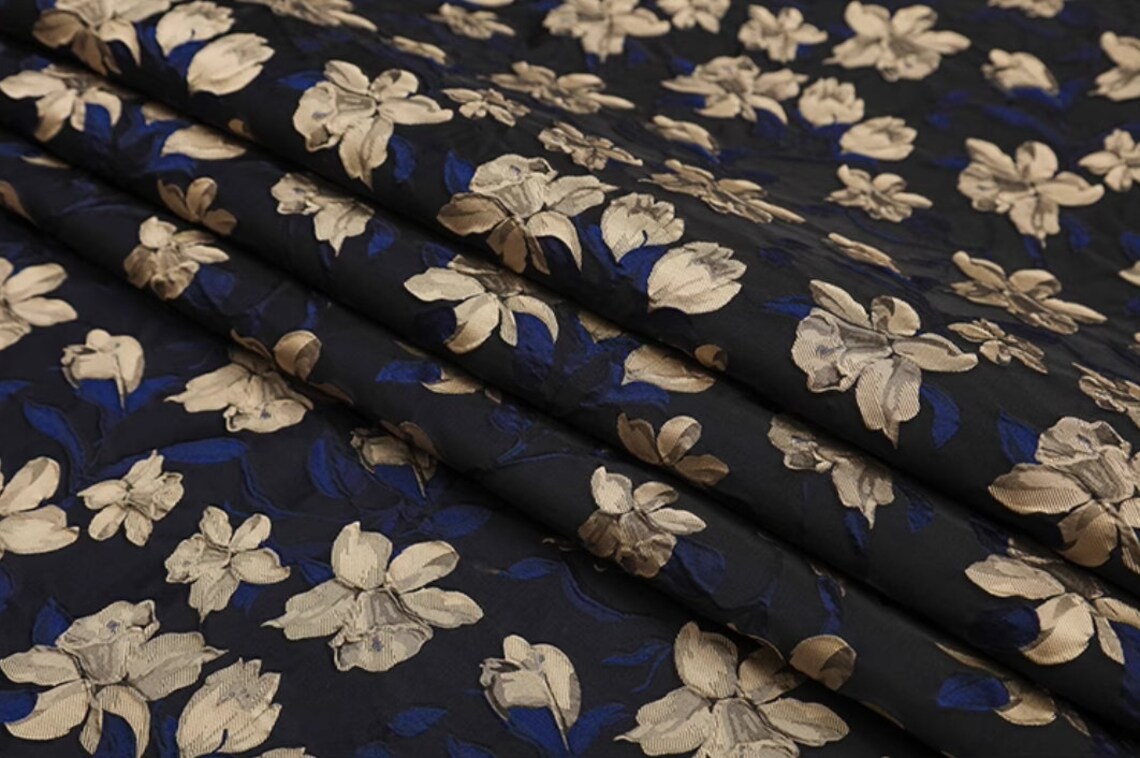 3D Emboss Dacron Fabric, Relief, Polyester Fibre, Sewing, DIY, Vintage ...