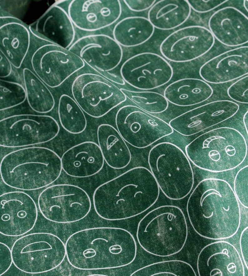 Cotton Fabric, Emoji, Emote, Emotion, Cartoon Potato, Various, Fashion ...