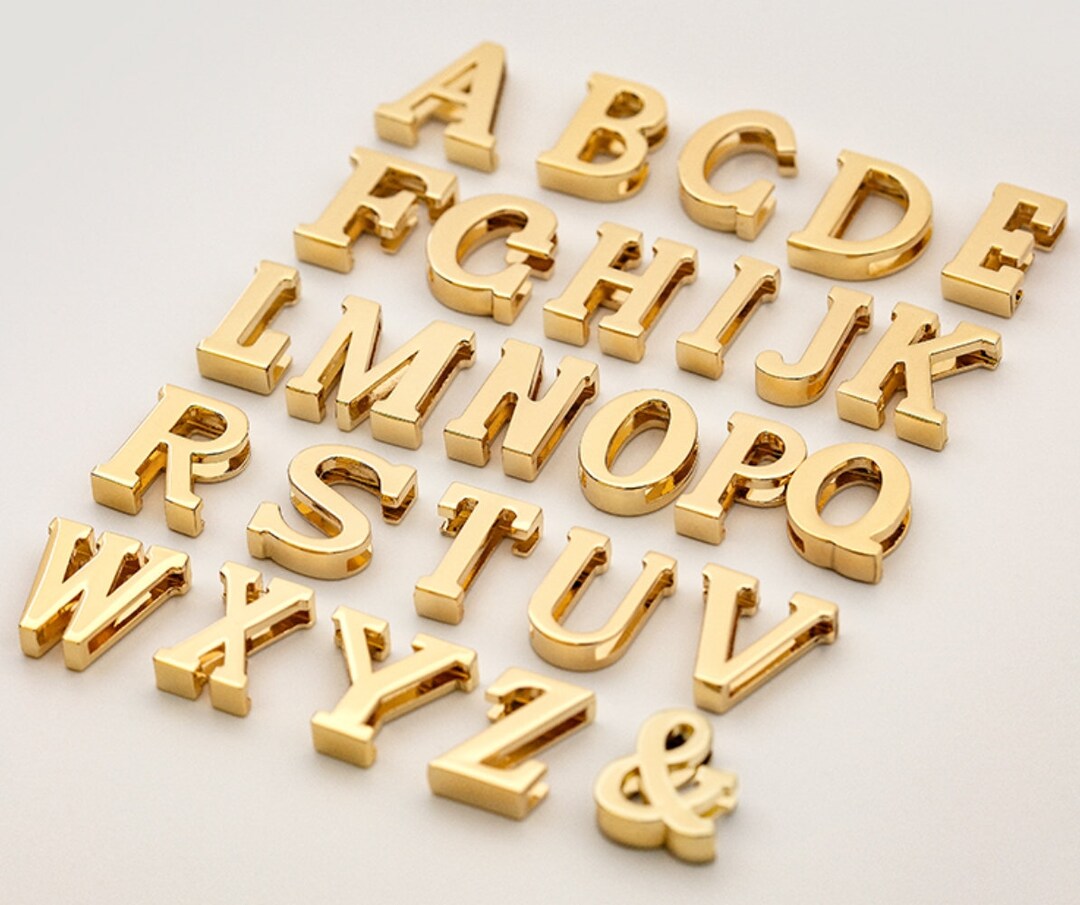 Punching Buckle, A to Z Letter, Alphabet, Kirsite, Golden, Metal ...