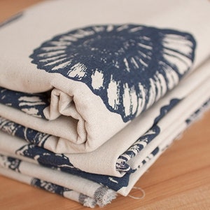 Cotton Linen Blended Fabric, Shell, Conch, Starfish, Sea Star, Sea ...