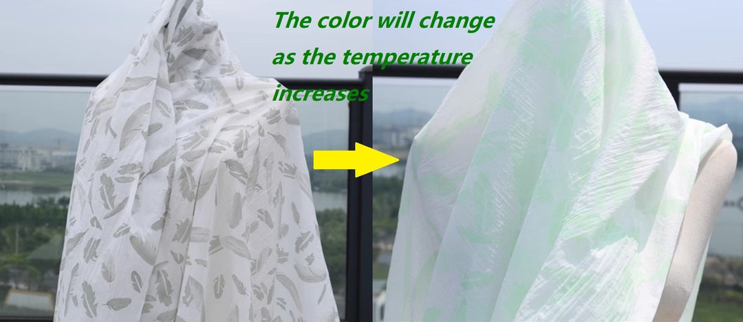 Thermochromic Fabric, Color Change, Grey Change to Green, A Half Yard ...