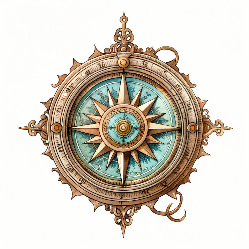 Bronze Antique Clipart, 10 PNG Pack, Digital Download, Watercolor ...