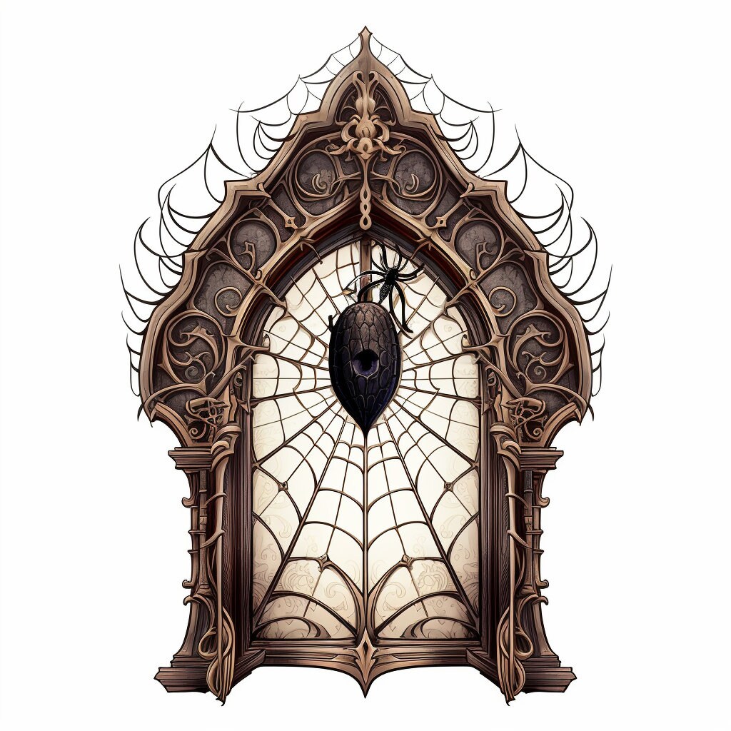 Gothic Spiderwebs Clipart, 10 PNG Pack, Digital Download, Watercolor ...