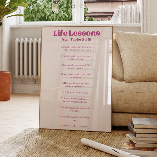 Life Lesson Poster - Etsy