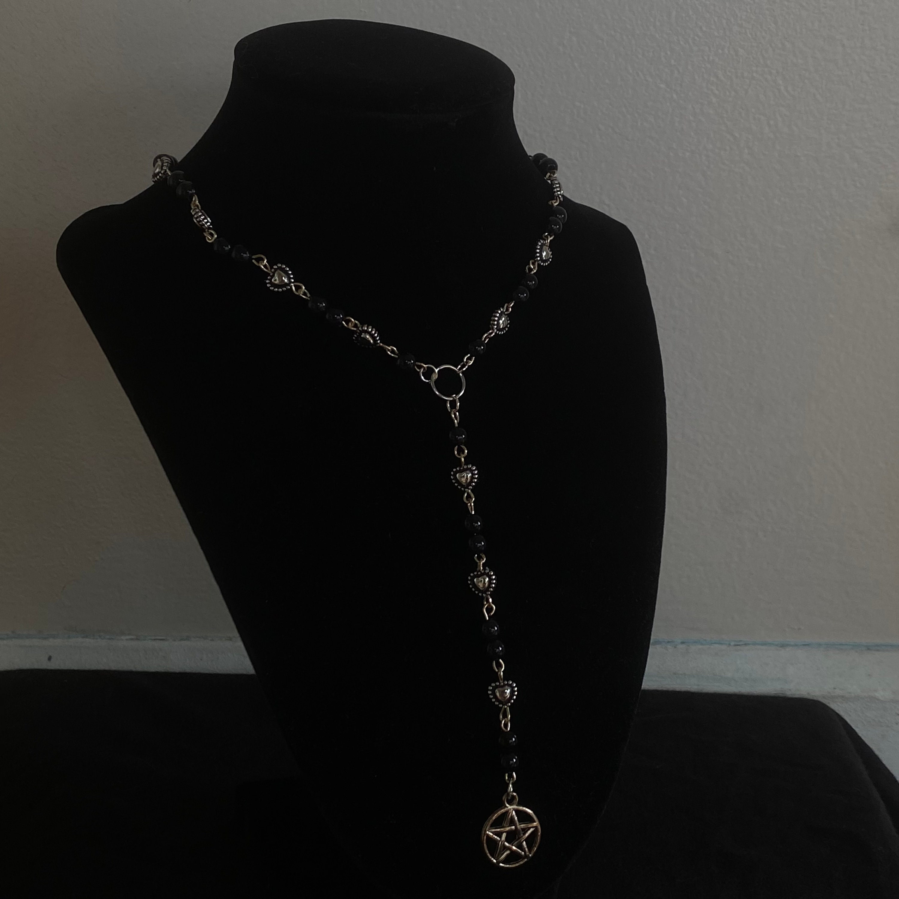 Gothic Rosary Style Necklace - Etsy