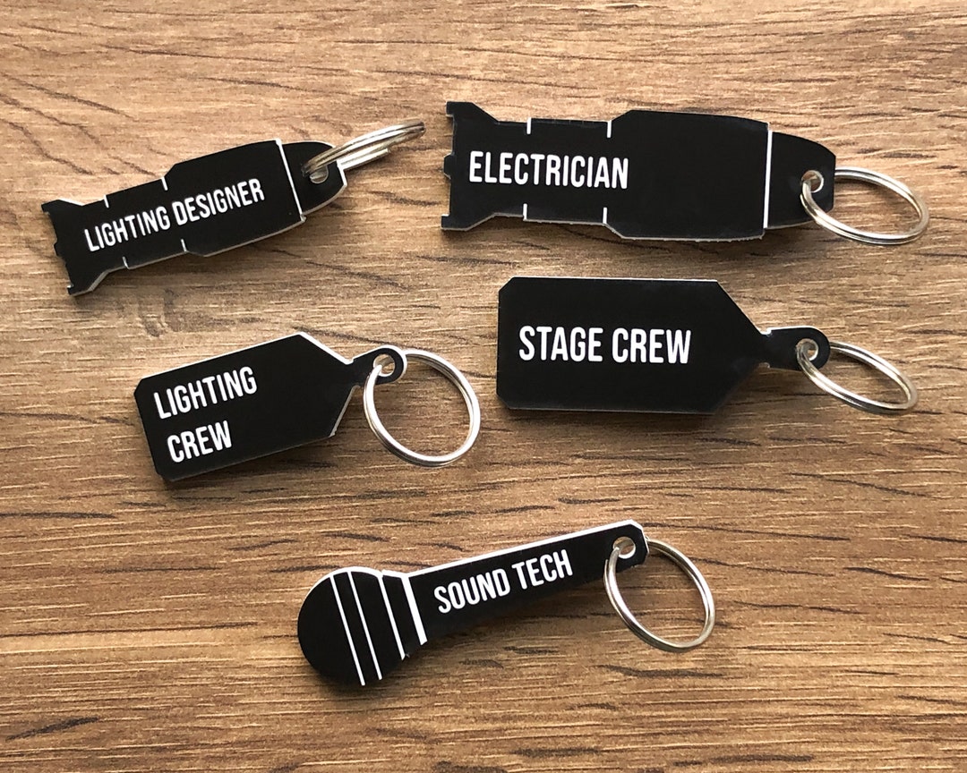 Backstage Stage Symbols Icons Keyring Stage Light, Gel Frame ...