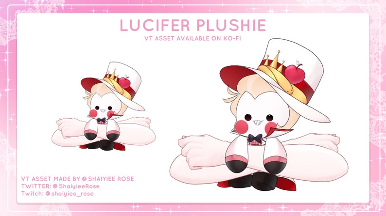 L2D Lucifer Plushie - VTUBER ASSET - Etsy