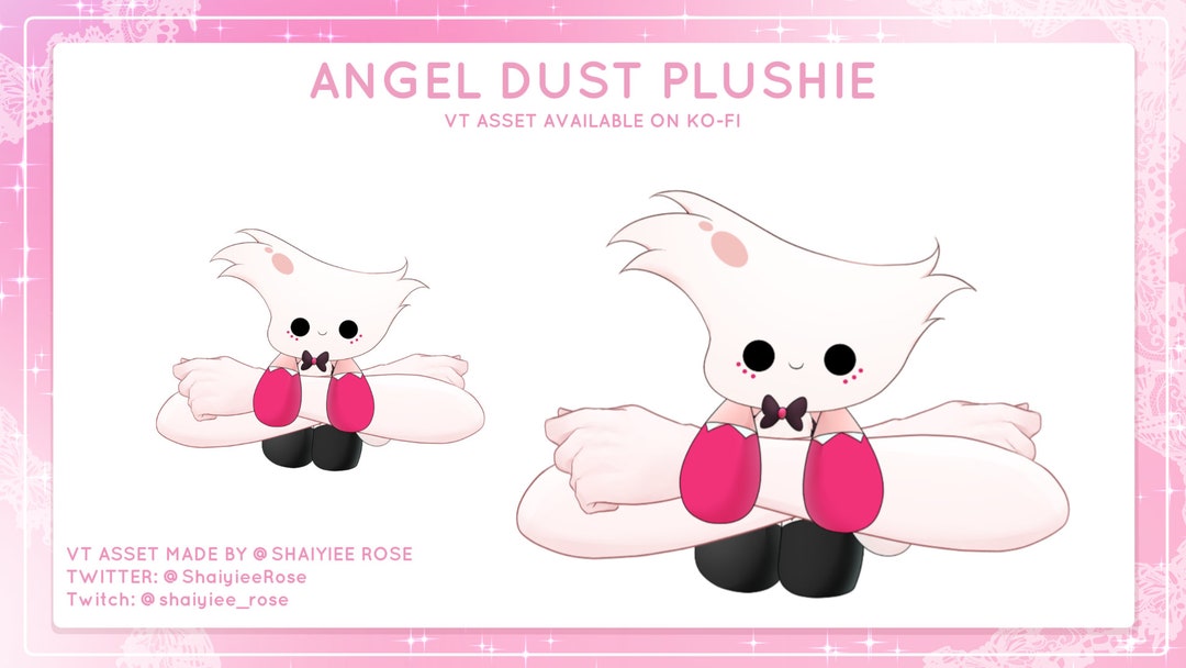 L2D Angel Dust Plushie VTUBER ASSET - Etsy Australia