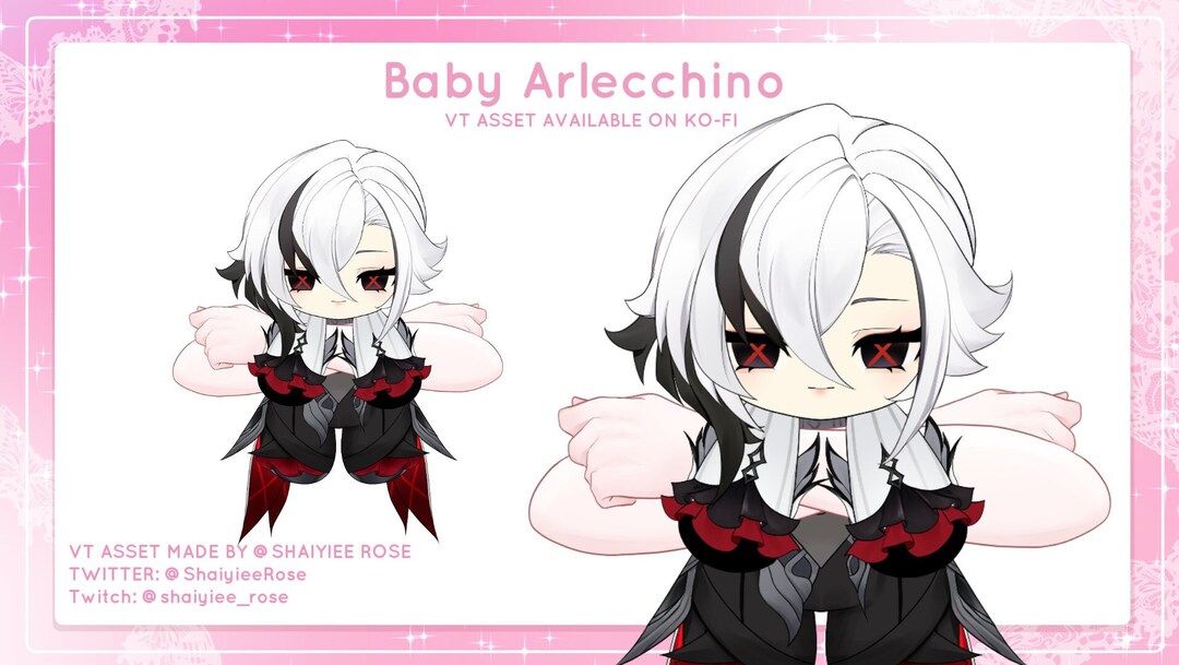 Baby Arlecchino || GENSHIN IMPACT || UPDATED Ver. || Vtuber Asset - Etsy