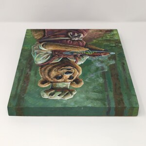 Bear Chef Presents Fish Original Acrylic Painting on Wood by Matt ...