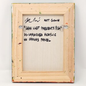 Bear Chef Presents Fish Original Acrylic Painting on Wood by Matt ...