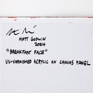Funny Breakfast Food Painting 12x9 Canvas Panel by Florida Artist Matt ...