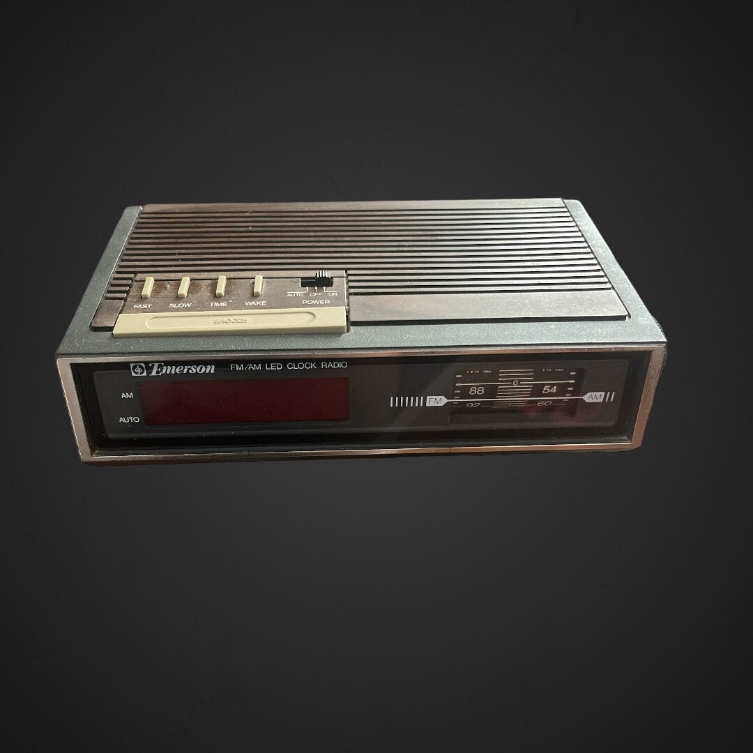 Vintage 80's Emerson Alarm Clock - Etsy
