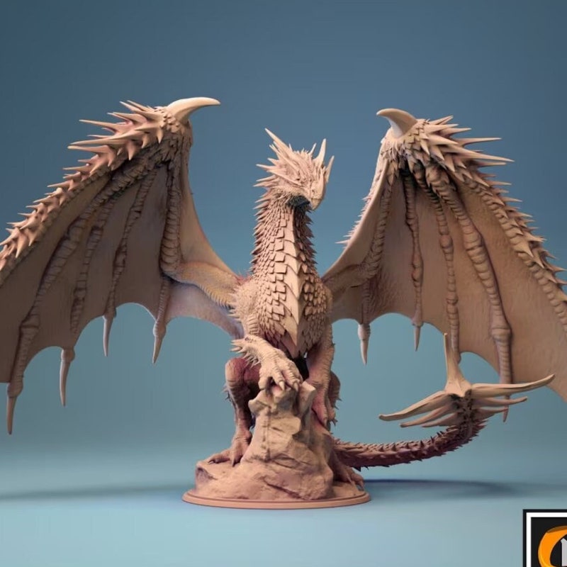 Crimson Colossal Blue Dragon - Etsy Canada