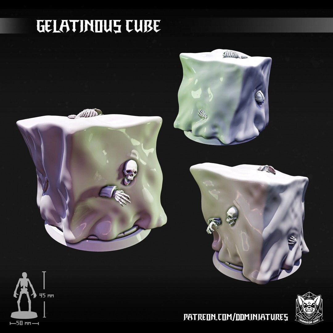 Gelatinous Cube Slime Dnd Monster Miniature Resi/ Fantasy Boss Monster ...