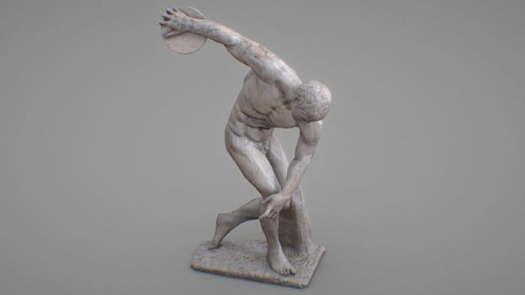 The Discus Thrower 3D Printed Statue / Discus Thrower Figure, Discus ...