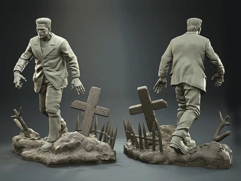 Frankenstein Collectible Figure – 3D Printed Resin Kit or Hand Painted ...