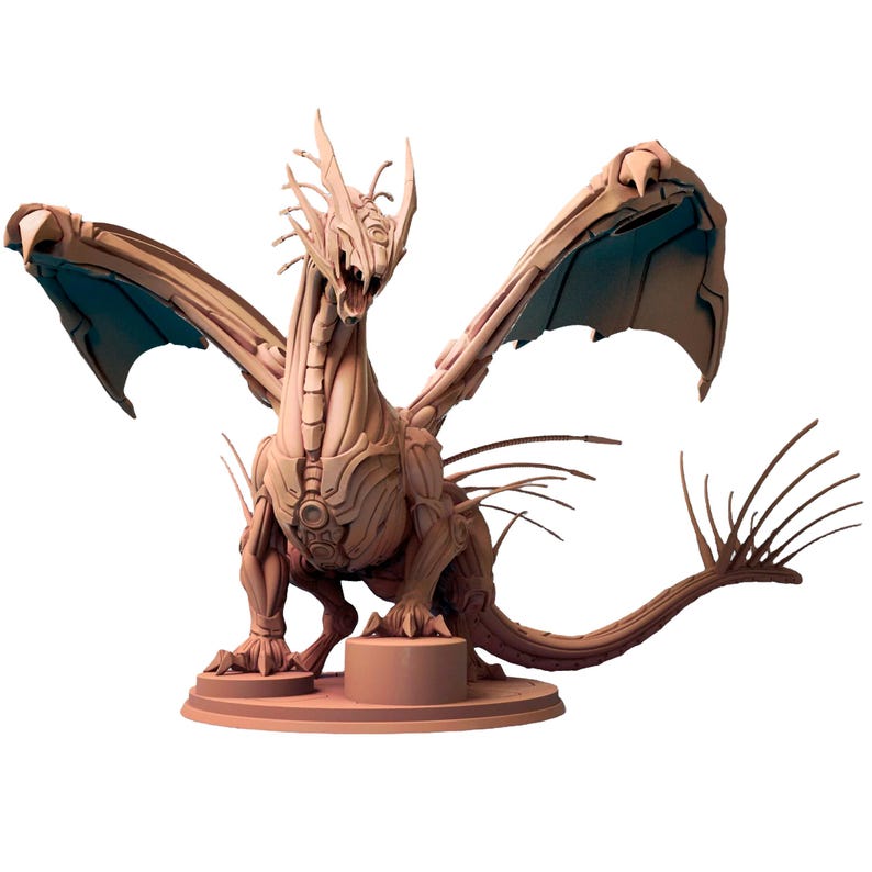 D&D Construct Robot Dragon Miniature Figure - Premium Buildable, 3D ...