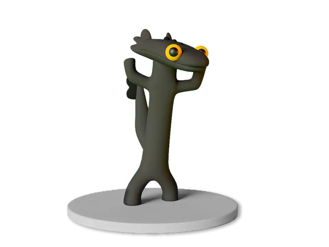 Shiny Toothless Dancing Toothless Meme, 3d Figurine, 3d Meme, Hand ...