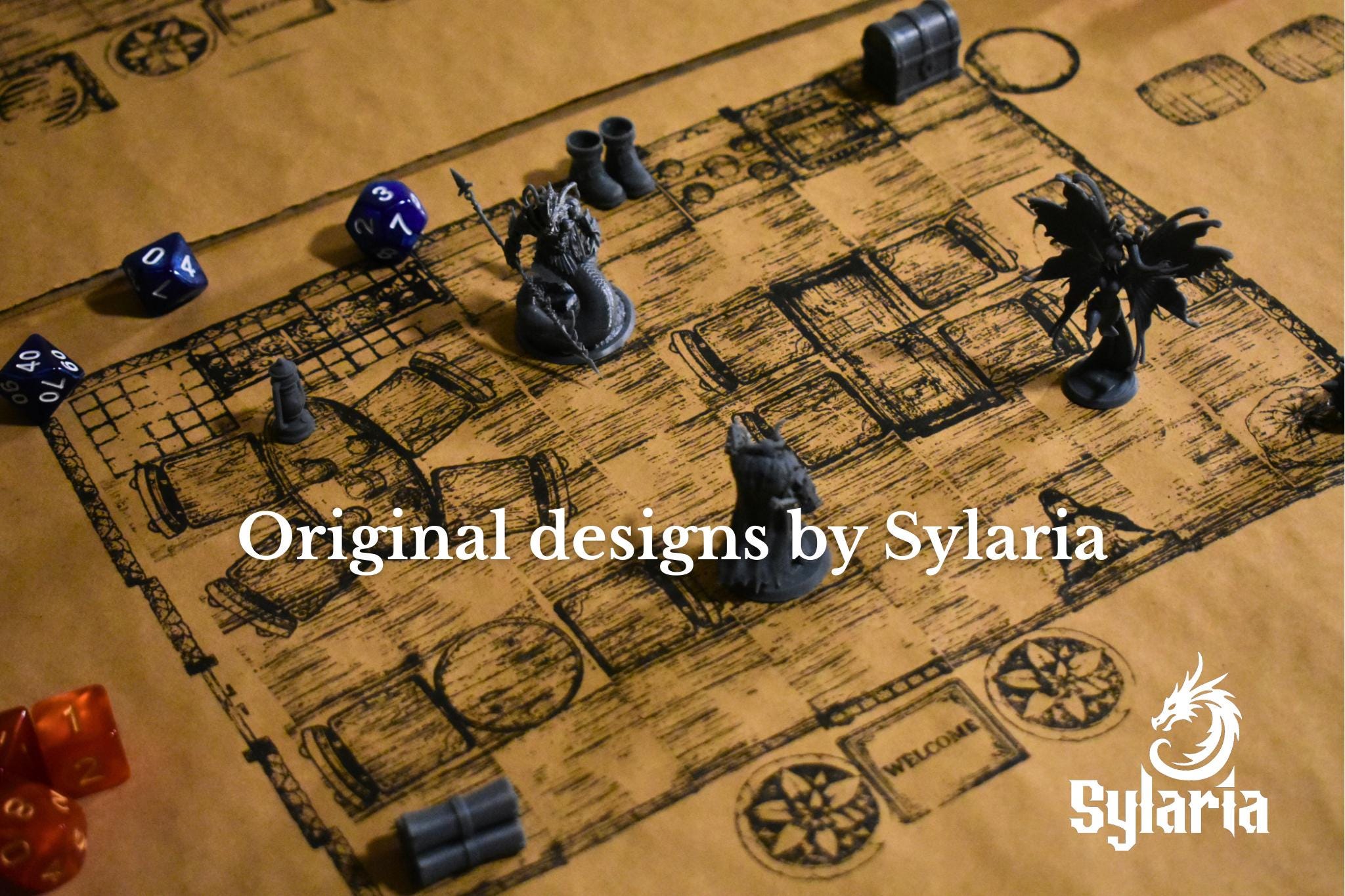 RPG Map Stamps Set – 25 Tavern Symbols With Ink | D&D Compatible ...