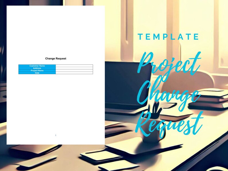 Project Change Request Word Template - Etsy