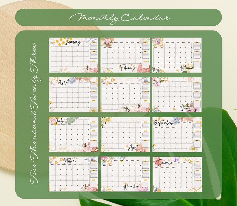 2023-2024 Monthly Calendar - Etsy