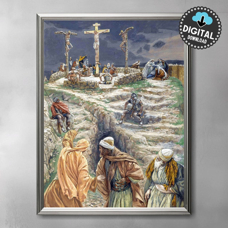 Jesus Christ Crucified, Printable Wall Art From the Original Oil Painting Religious Historic ...