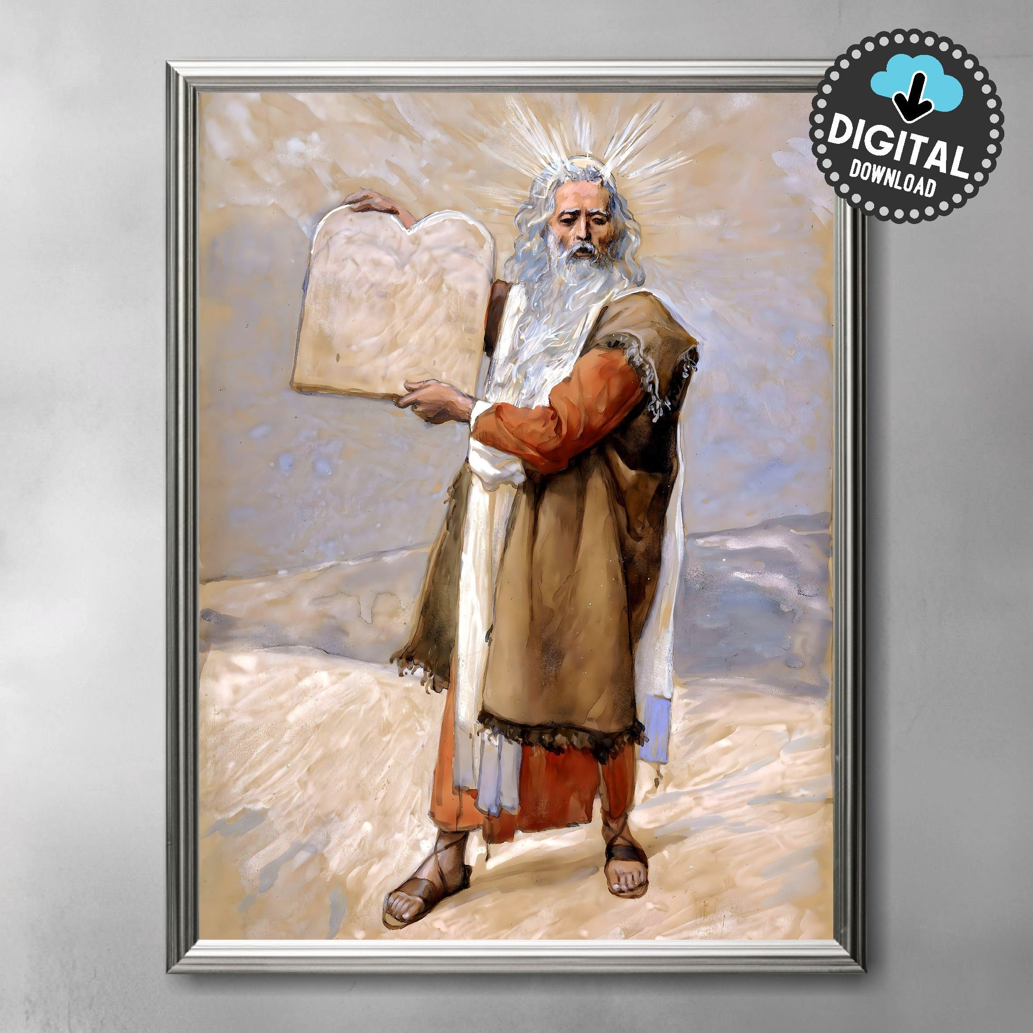 Moses and the Ten Commandments, Printable Wall Art From the Original ...