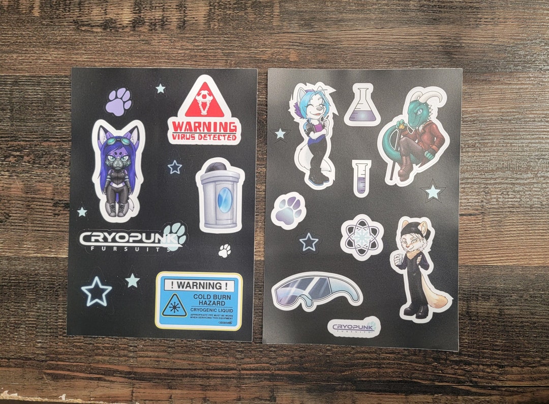 Cryopunk 2 Page Sticker Pack - Etsy
