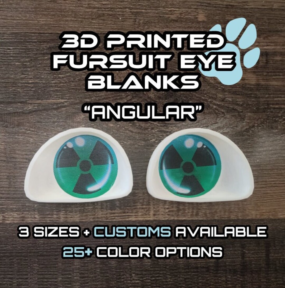 3D Printed Angular Toony Fursuit Follow-me Eye Blanks - Etsy